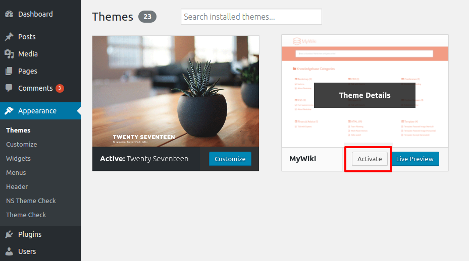 MyWiki Theme Documentation